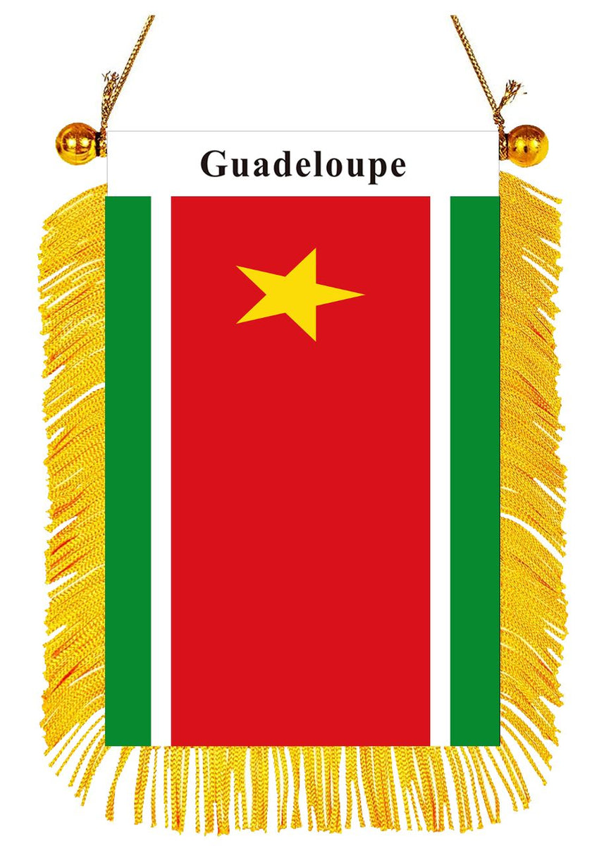 Guadeloupe Rearview Mirror Flag | CaribeHeart