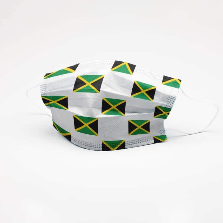 Disposable Jamaican Flag Face Covering | CaribeHeart