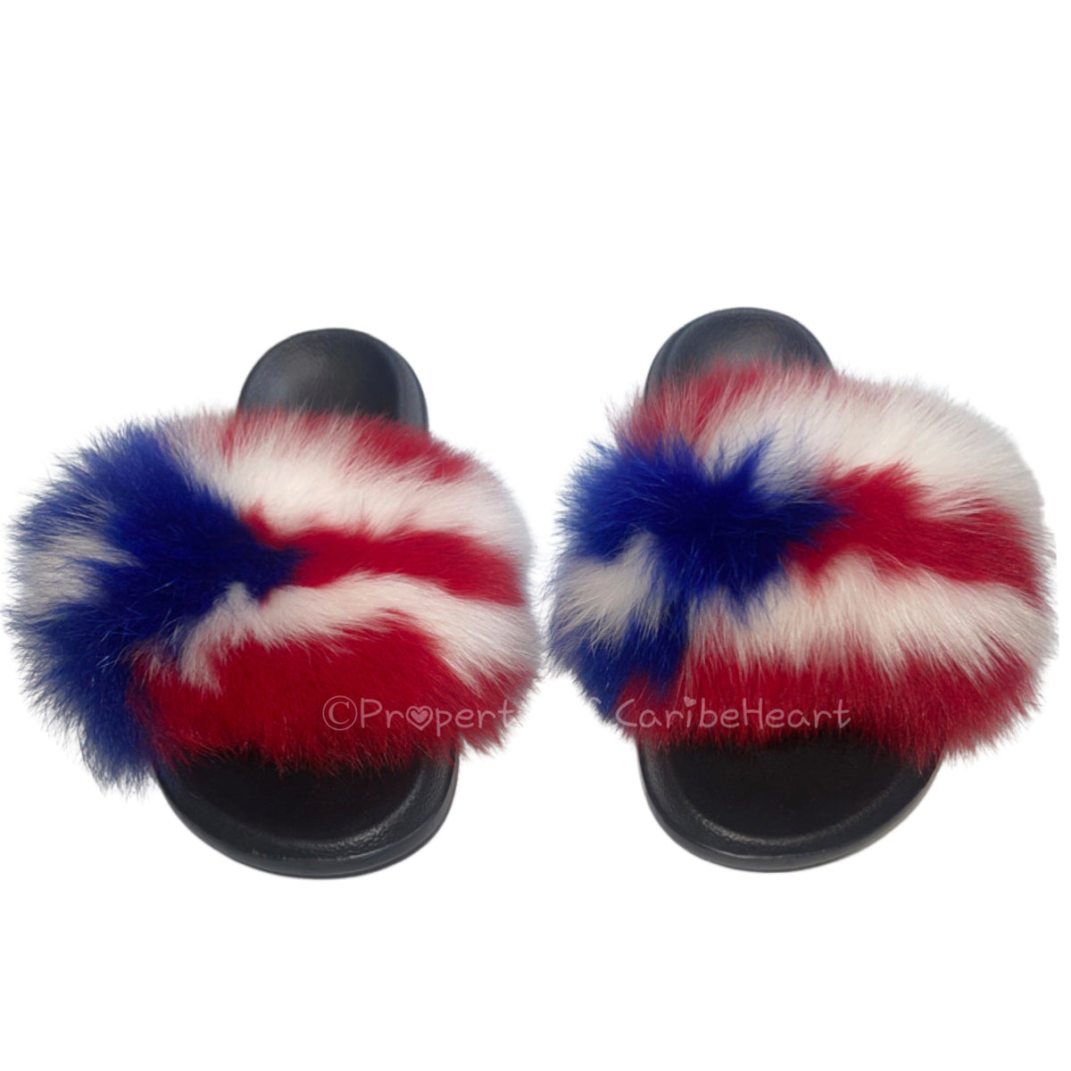 Puerto Rico Flag Fur Slippers | CaribeHeart